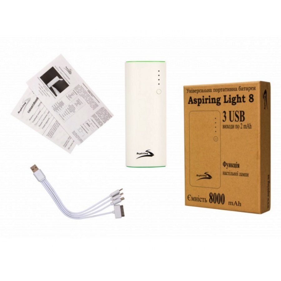 Портативный аккумулятор Aspiring LIGHT 8 (8000 mAh) – купить в Киеве ...