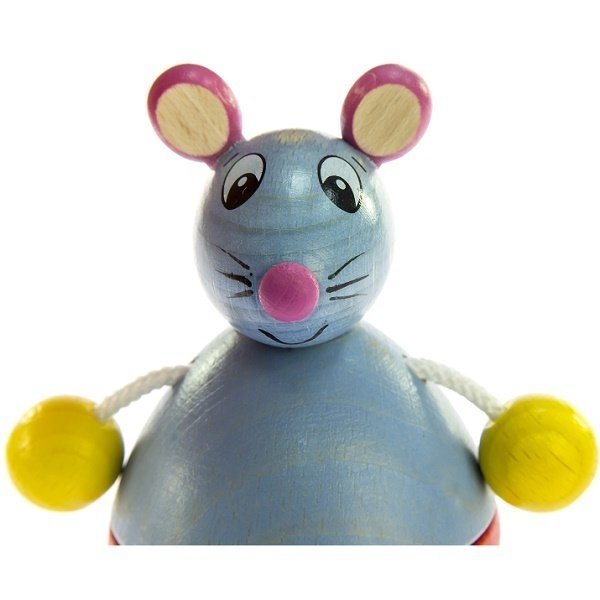 Игрушка-неваляшка деревянная Nic Мышка (NIC61552) – купить в Киеве ...