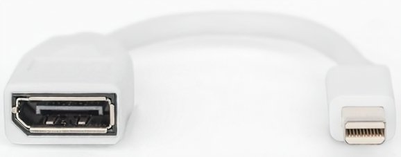 Переходник DIGITUS mini DP - DP, M/F, 0.15m, White (DB-340405-001-W ...