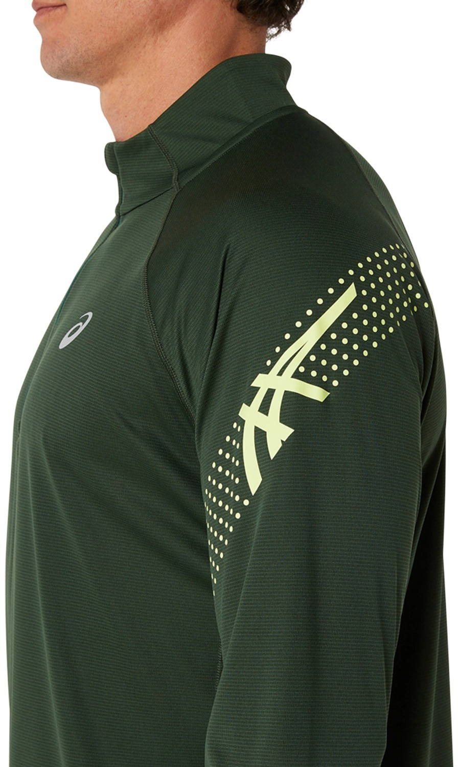 Лонгслив Asics ( 2011C732 ) ICON LS 1/2 ZIP 2024 304 RAIN FOREST L ...