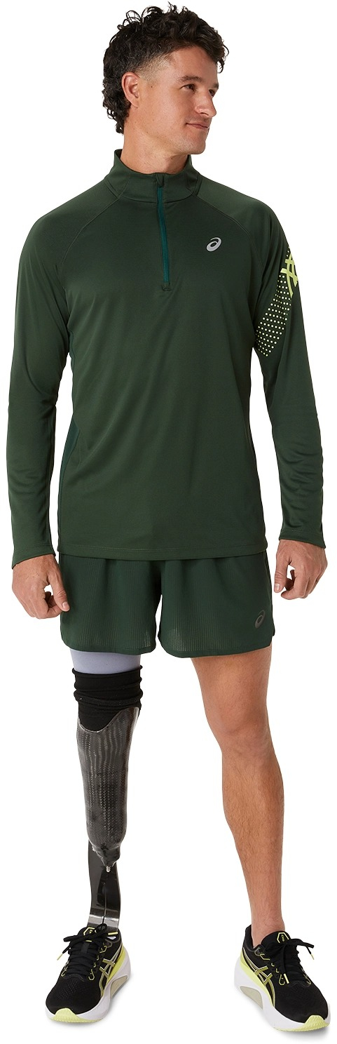 Лонгслив Asics ( 2011C732 ) ICON LS 1/2 ZIP 2024 304 RAIN FOREST L ...