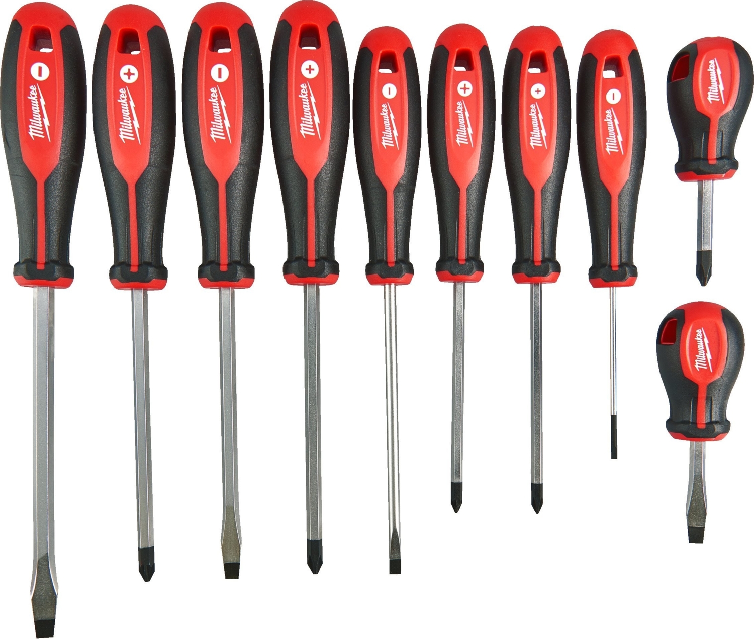 ≡ Набір викруток Milwaukee, PH, PZ, SL, 10шт (4932471808) – купити в ...