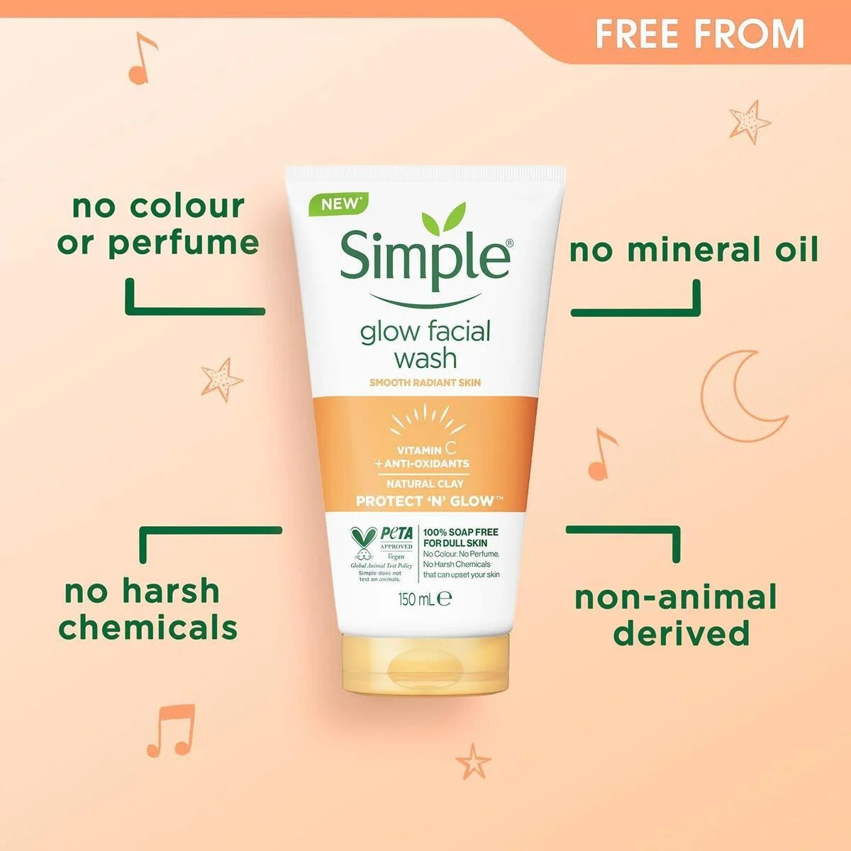 Гель для умывания Simple Protect N Glow 1 Glow Facial Wash 150 мл ...