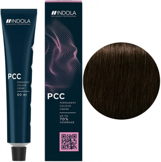 ≡ Перманентна крем-фарба Indola Permanent Caring Color 4.38 Середньо ...