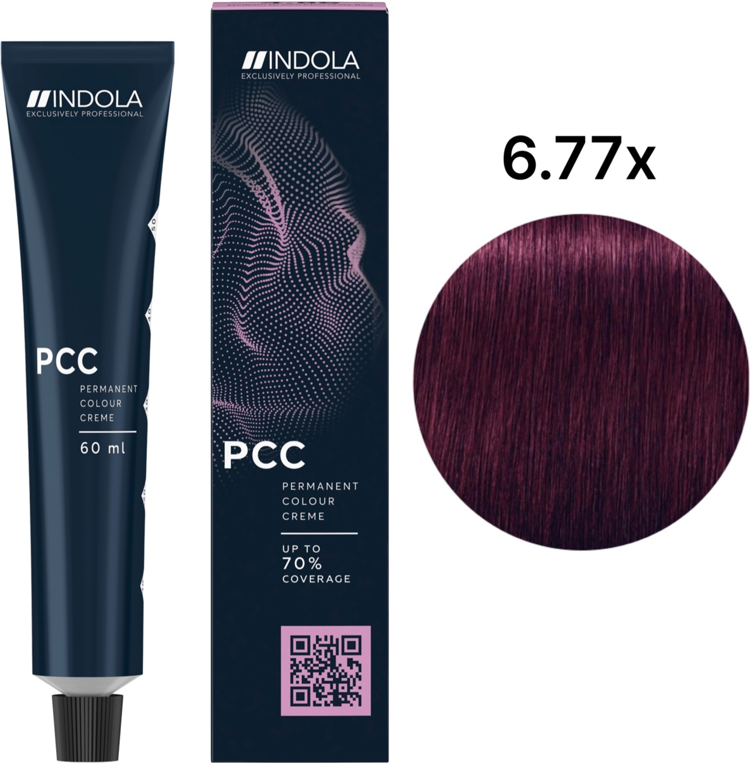 ≡ Перманентна крем-фарба Indola Permanent Caring Color 6.77x Русявий ...
