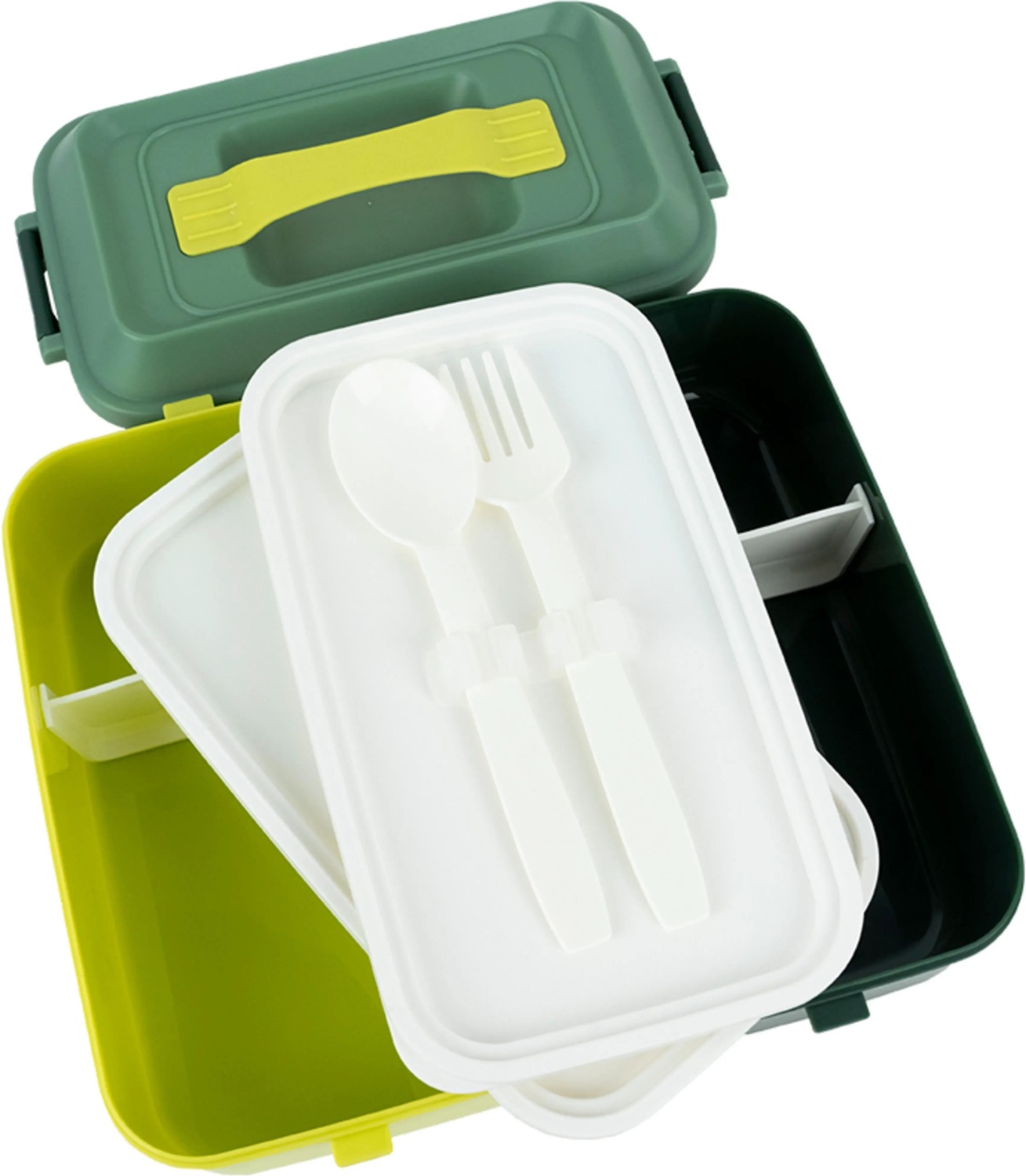≡ Ланчбокс подвійний з наповненням Kite K25-1184-3, 2000 мл, зелений ...