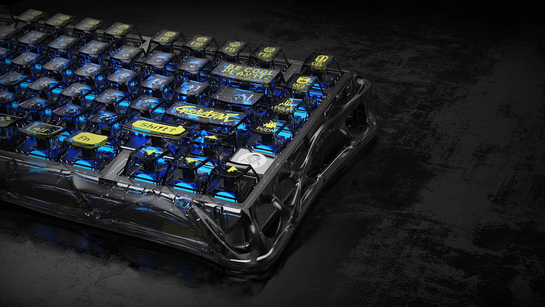 ≡ Клавіатура GravaStar Mercury K1 Lite BSUN Grey BT/WL/USB, Transparent ...