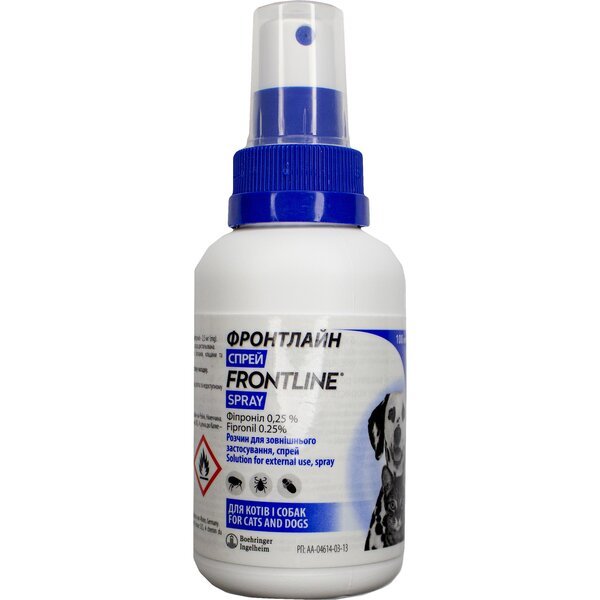 Спрей Boehringer Ingelheim Frontline Spray от блох и клещей 100 мл ...