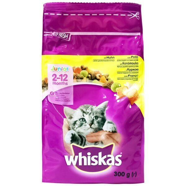 Сухой корм для котят Whiskasas с курицей 300Г – купить в Киеве | цена и ...