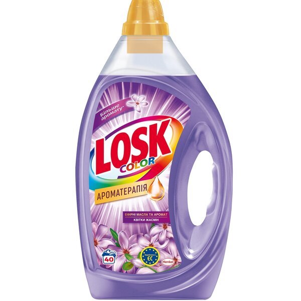 ≡ Гель для прання Losk Color Ефірні олії та аромат квітки жасмину 2л ...